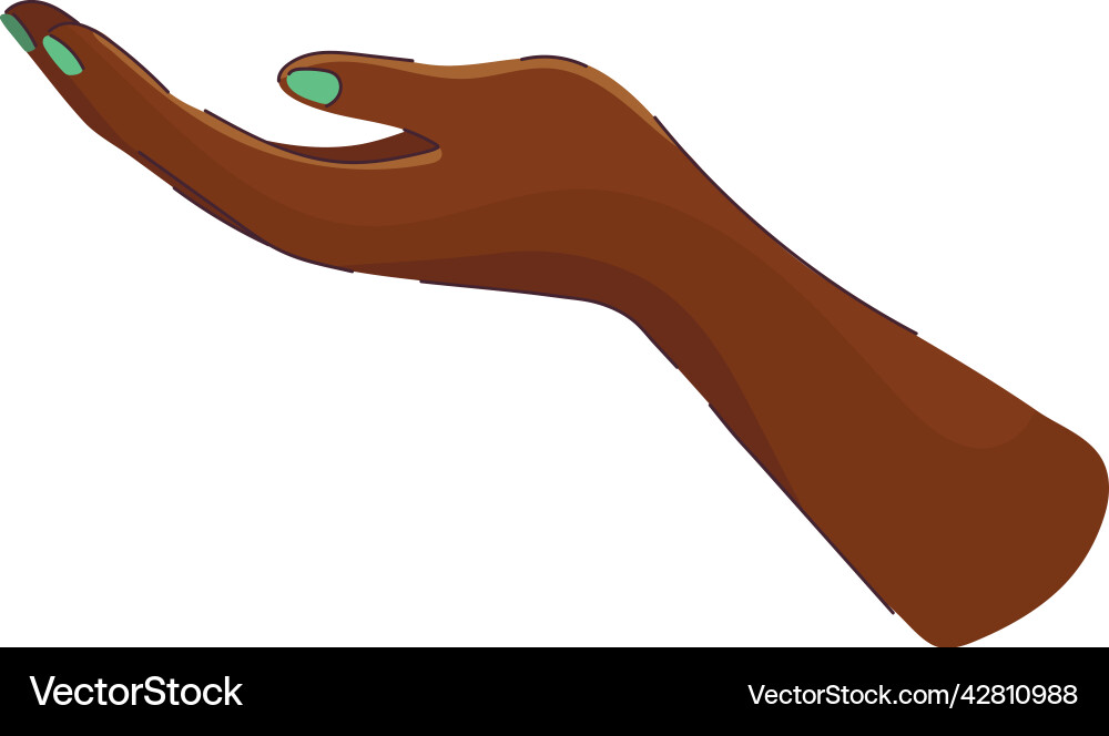 Female hand cartoon Royalty Free Vector Image - VectorStock