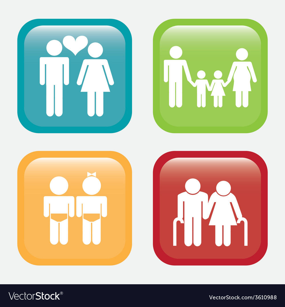 Happy family Royalty Free Vector Image - VectorStock
