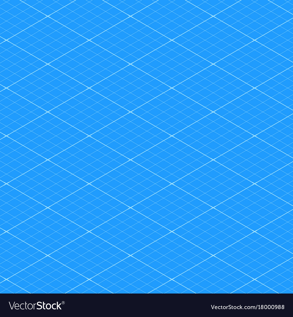 Isometric blueprint grid seamless pattern texture Vector Image