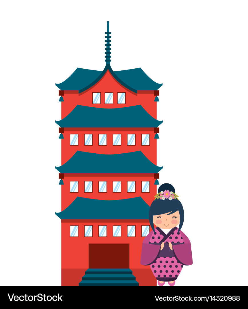 Japanese girl design Royalty Free Vector Image