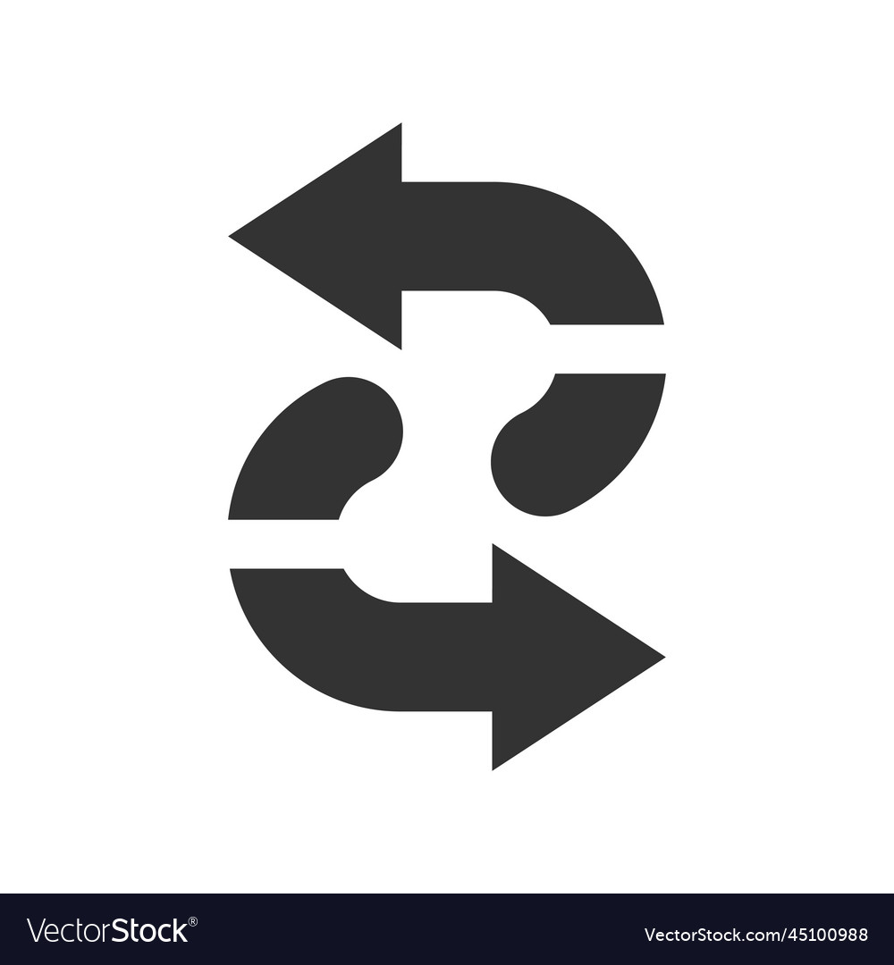 Reverse left right arrow icon Royalty Free Vector Image
