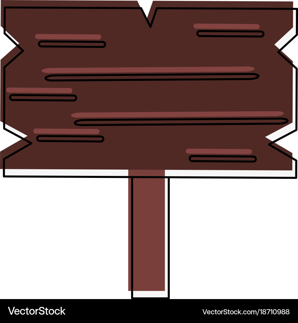 Wooden signpost game item Royalty Free Vector Image