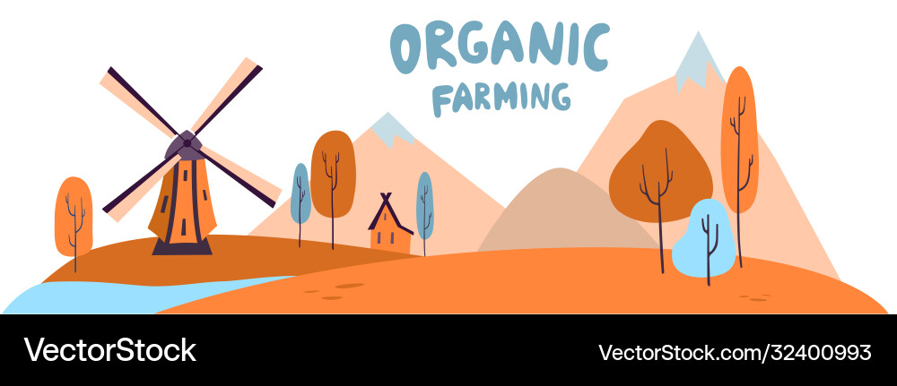 Agriculture farm land Royalty Free Vector Image