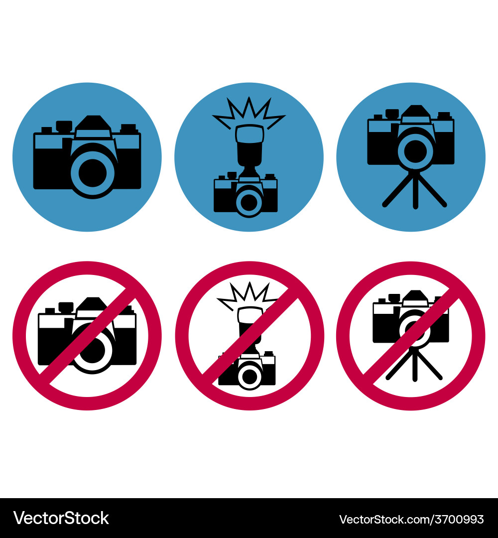 Camera round icons Royalty Free Vector Image - VectorStock