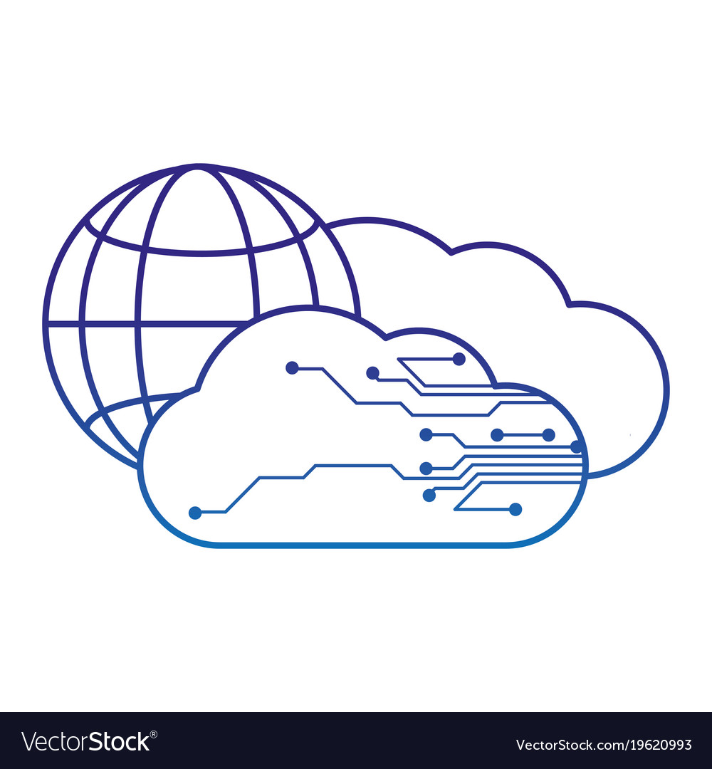 Cloud computing design Royalty Free Vector Image