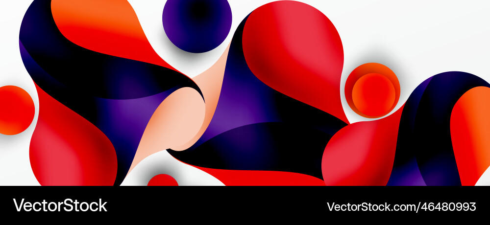 Flowing geometric shapes minimalist abstract Vector Image