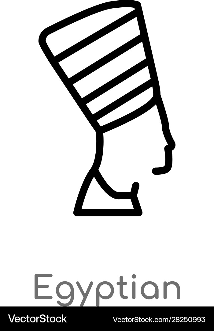 Outline egyptian icon isolated black simple line Vector Image