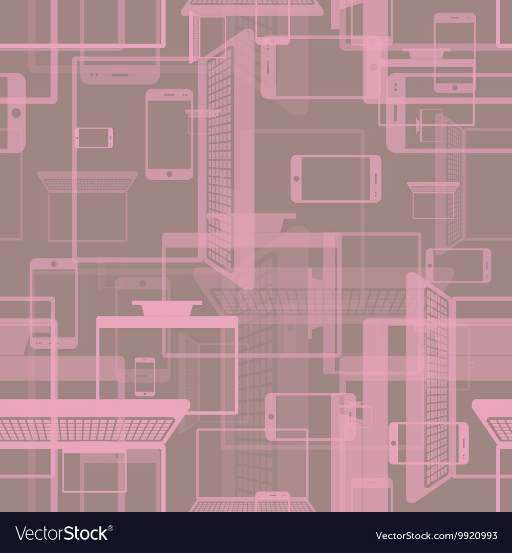 Seamless pattern with gadjets Royalty Free Vector Image