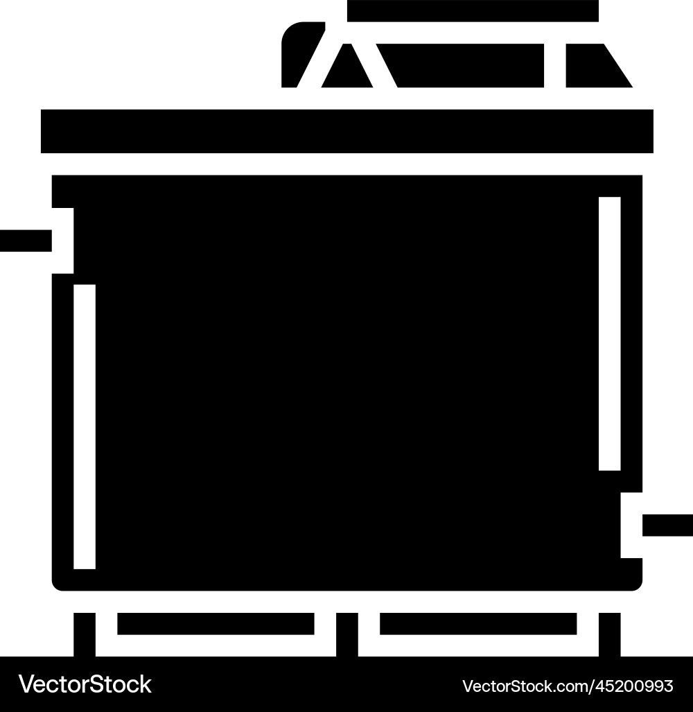 Slurry tanks sulfide copper ore glyph icon Vector Image