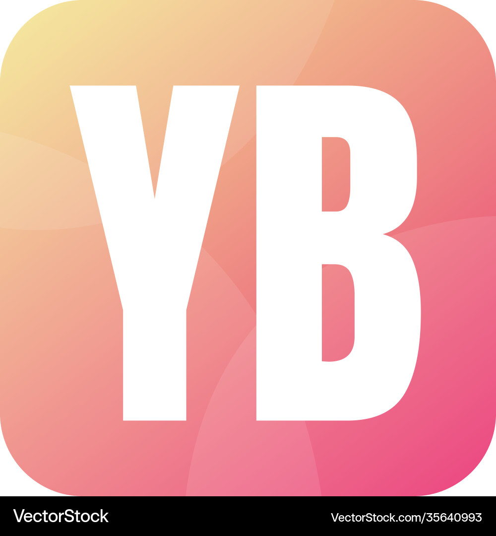 Yb letter logo design with simple style Royalty Free Vector