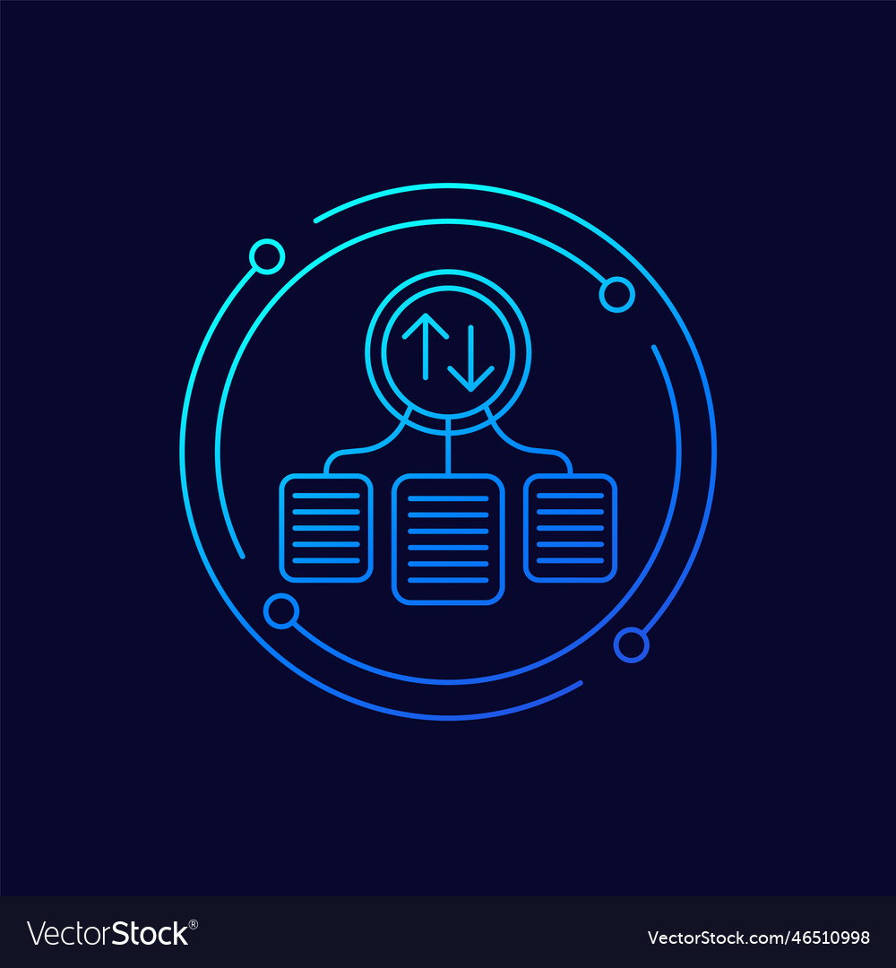 Case priority icon linear design Royalty Free Vector Image