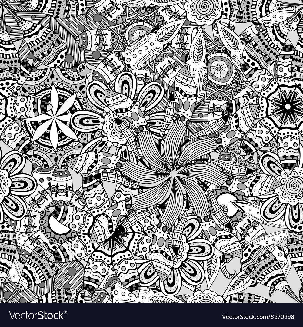 Doodle background pattern Royalty Free Vector Image