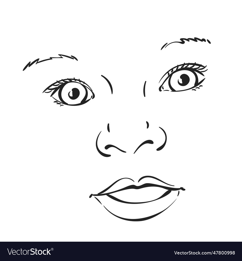 Face Royalty Free Vector Image - VectorStock