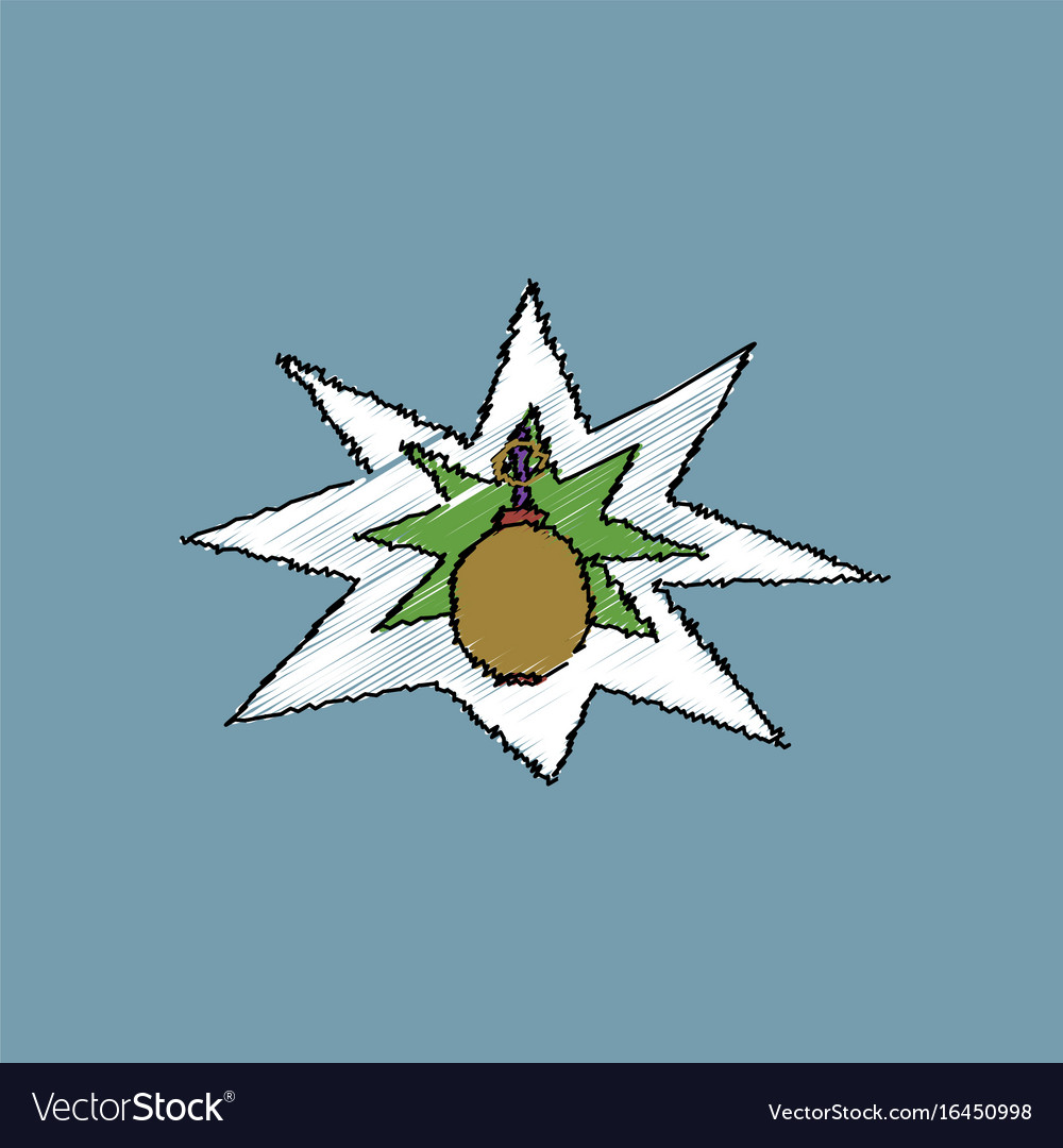 Flat shading style icon bomb explosion Royalty Free Vector