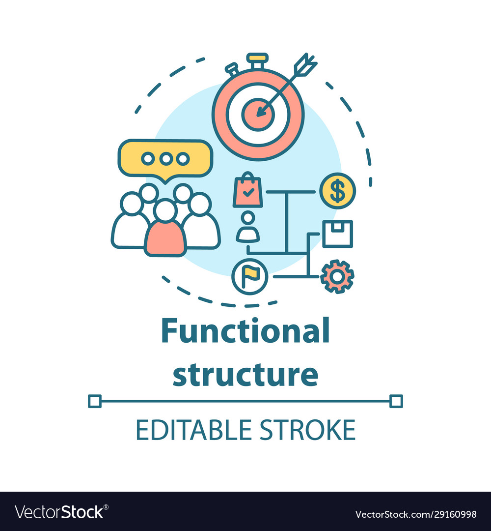 Functional corporate structure concept icon Vector Image