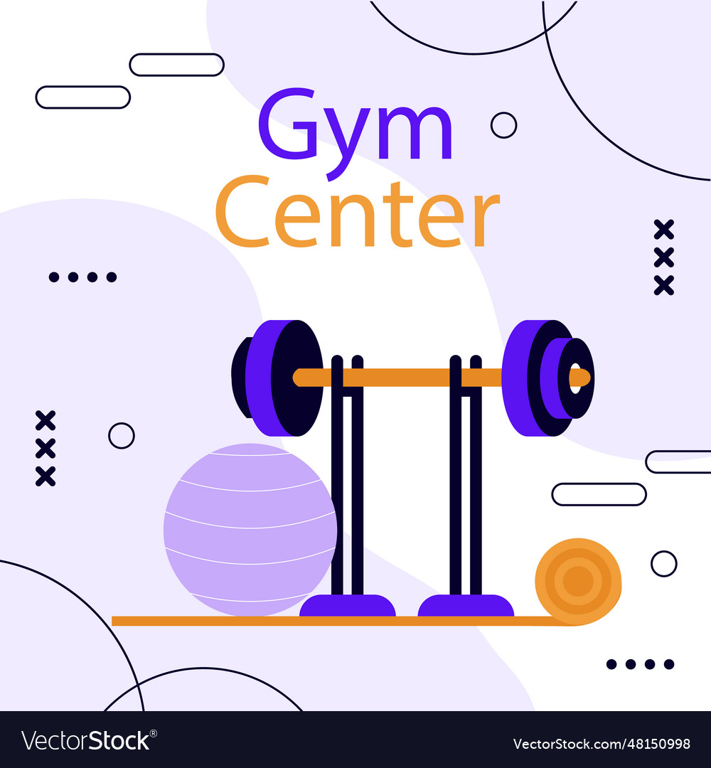 Gym training posts template Royalty Free Vector Image
