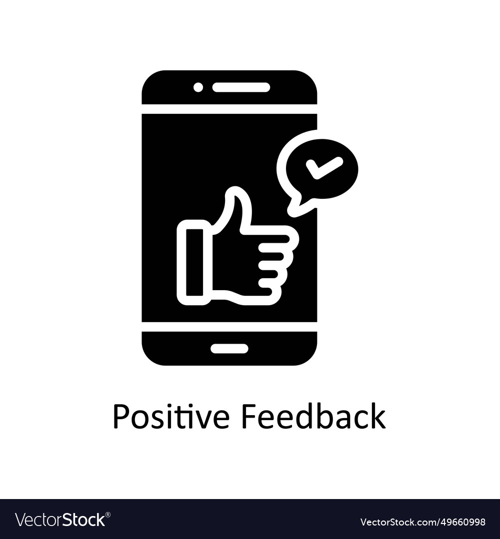Positive feedback solid icon design illus Vector Image