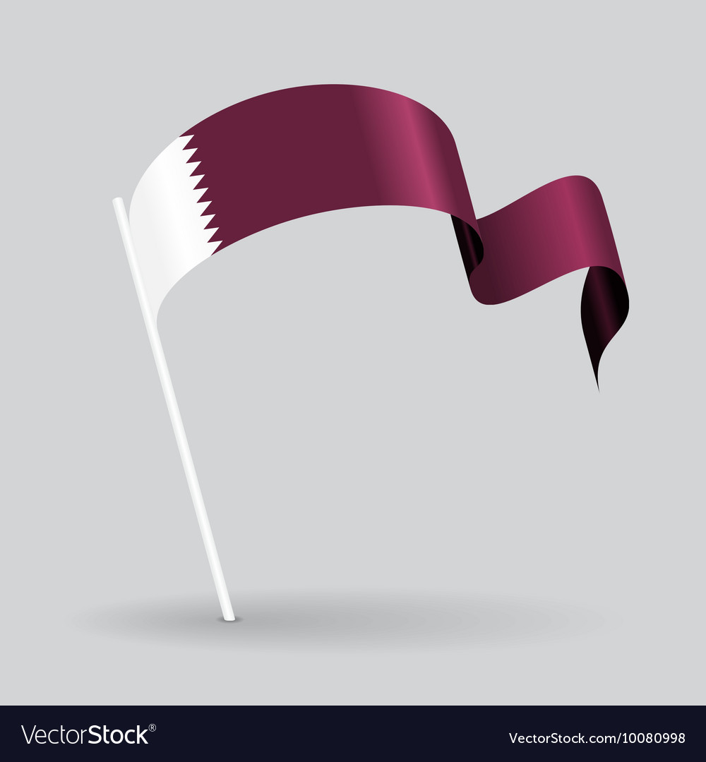 Qatari Flag Background Vector Illustration Stock