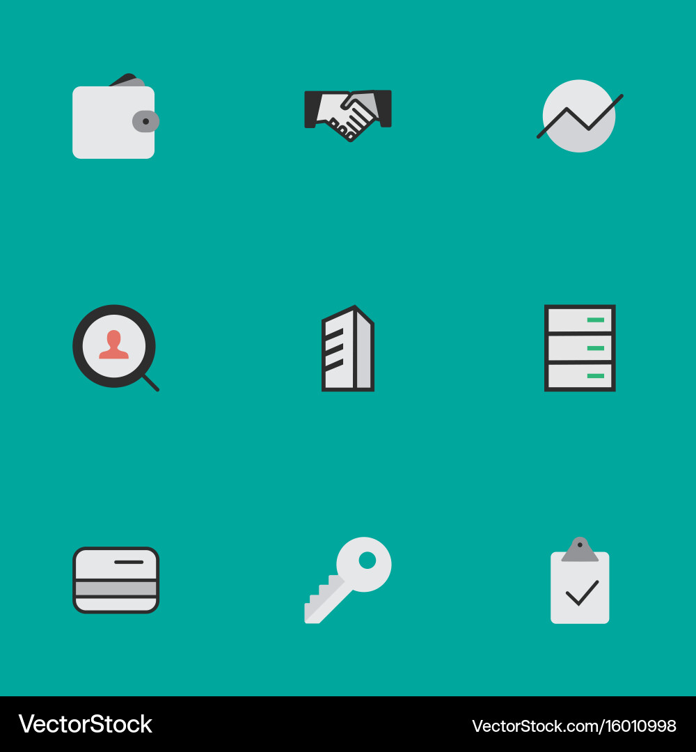 Set of simple trade icons elements done opening Vector Image