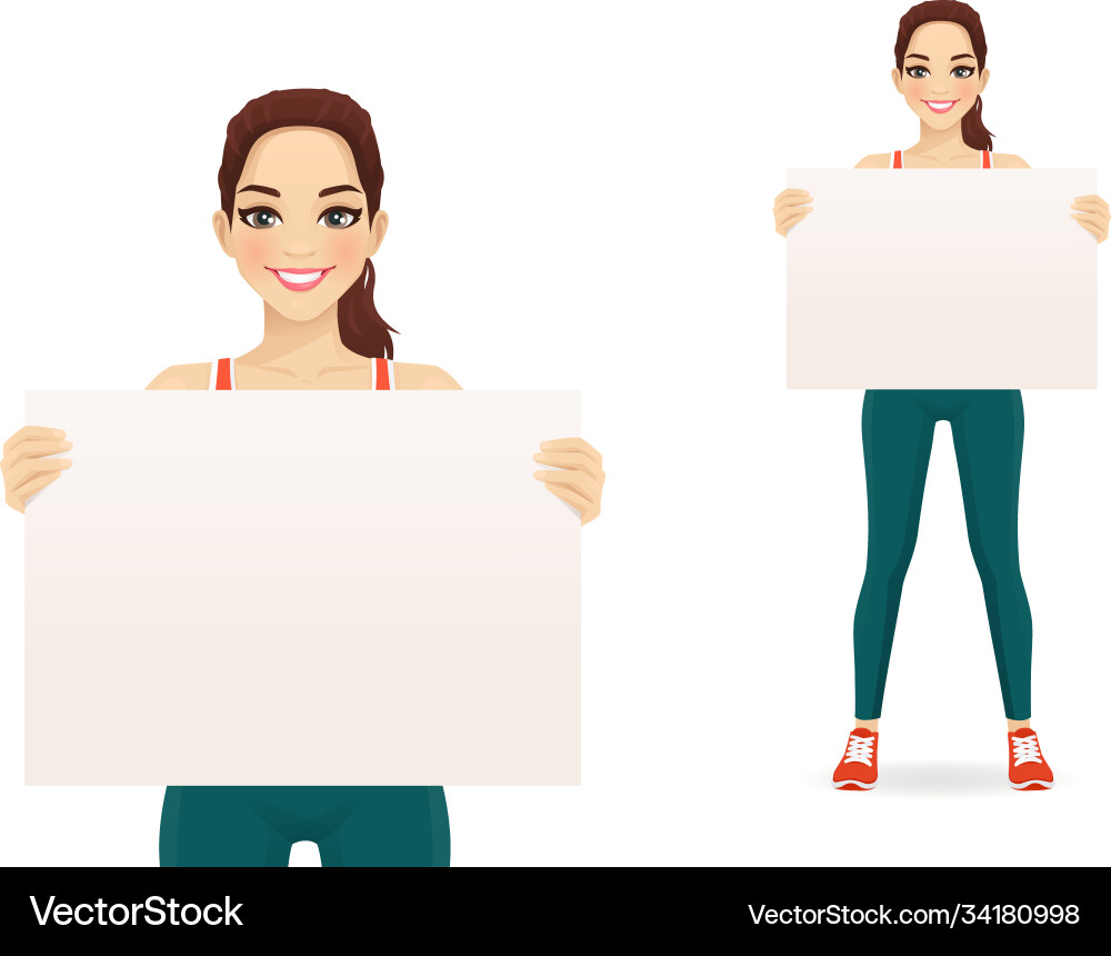Sport woman set Royalty Free Vector Image - VectorStock
