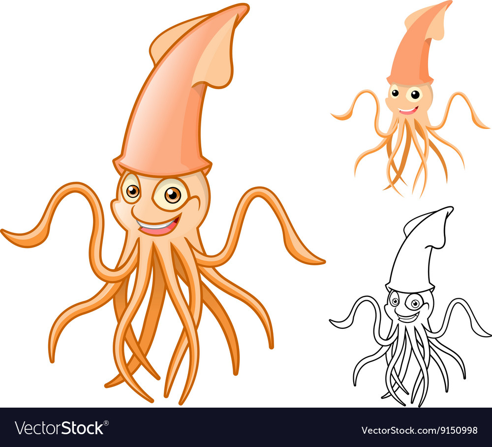 Squid Royalty Free Vector Image - VectorStock