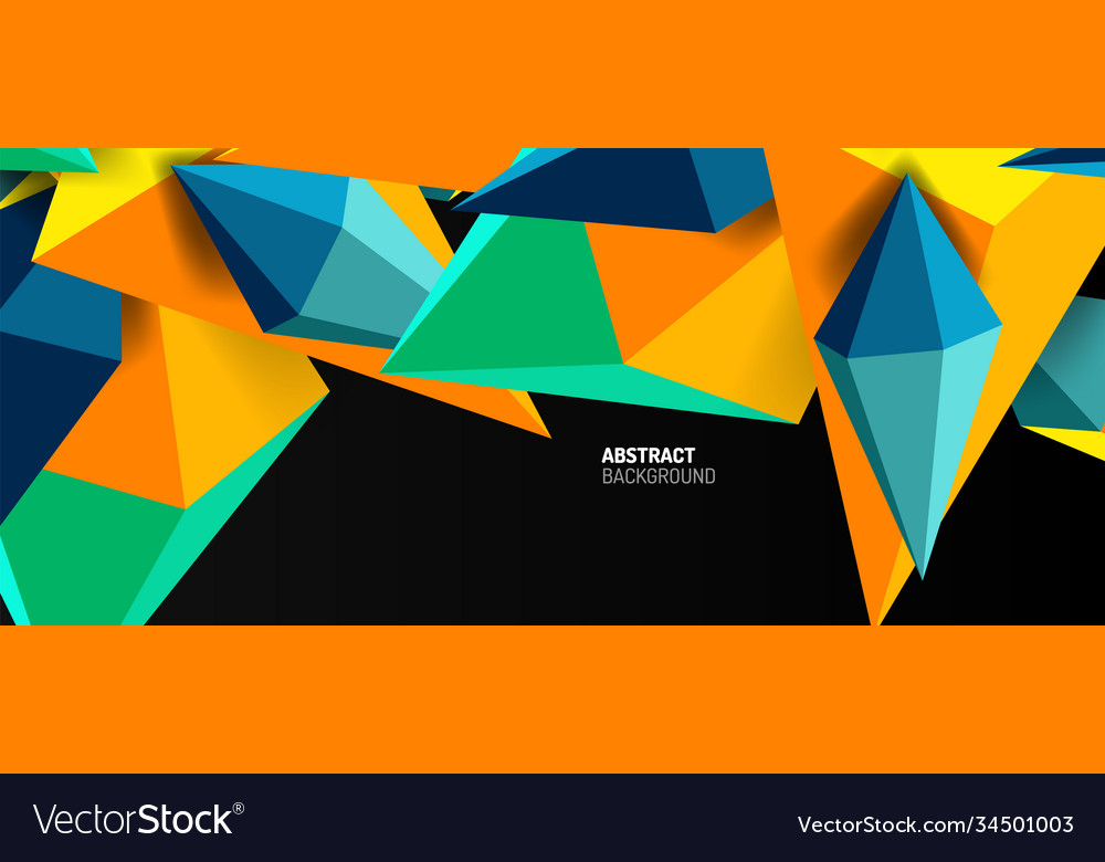 3d low poly abstract shape background Royalty Free Vector