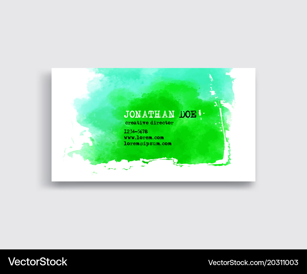 Banners with green watercolor splash Royalty Free Vector
