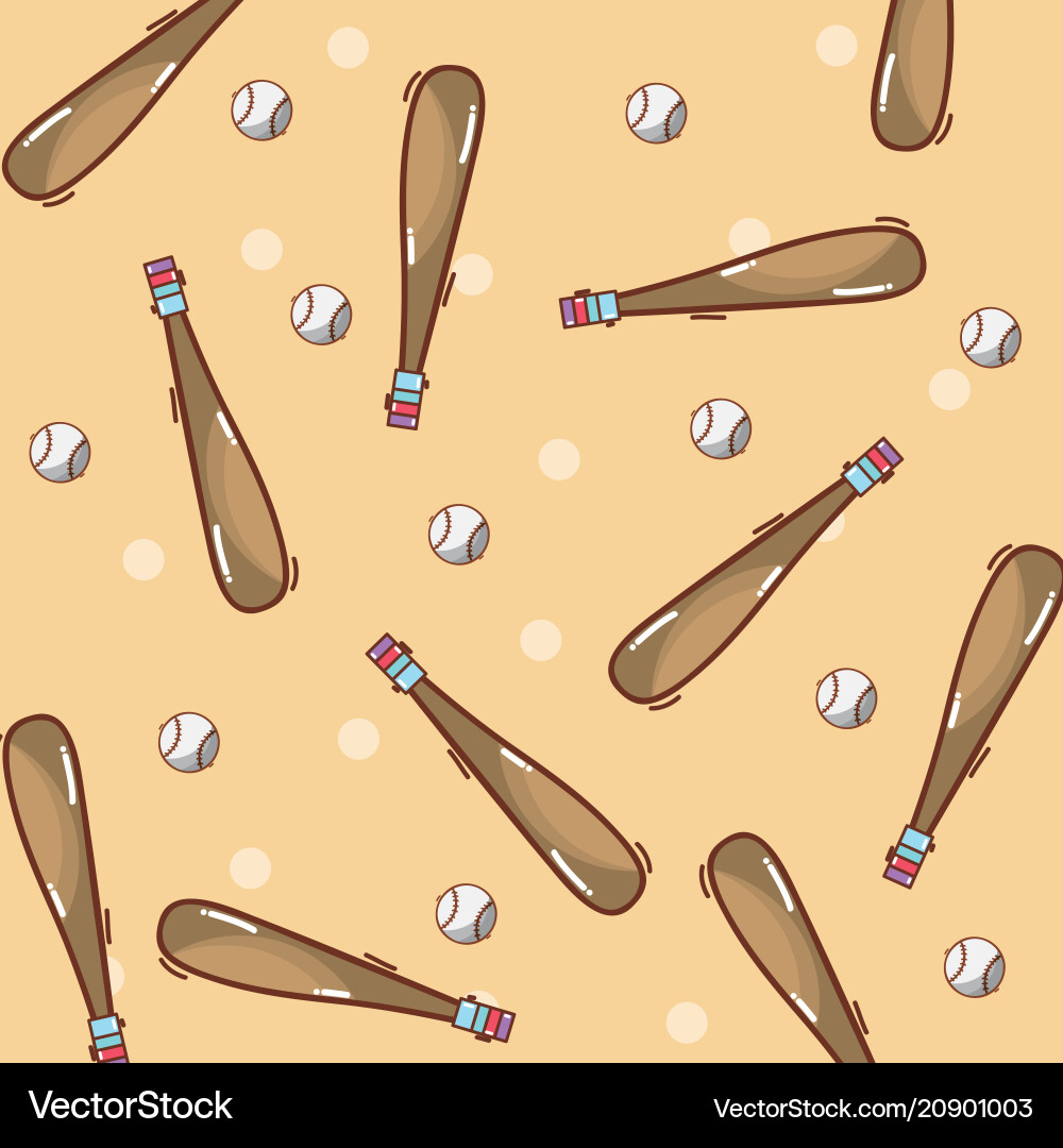 Baseball bats background Royalty Free Vector Image