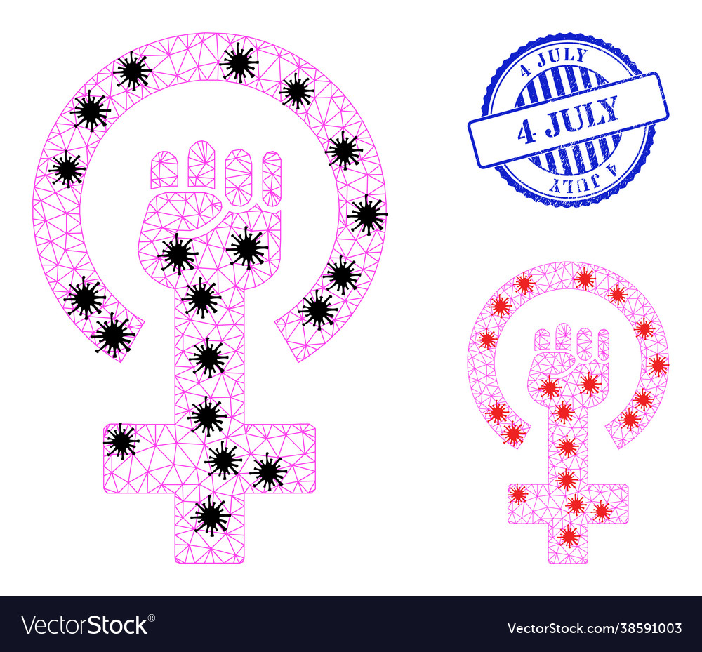 Carcass mesh feminism symbol pictograms Royalty Free Vector Carcass mesh feminism symbol pictograms Royalty Free Vector