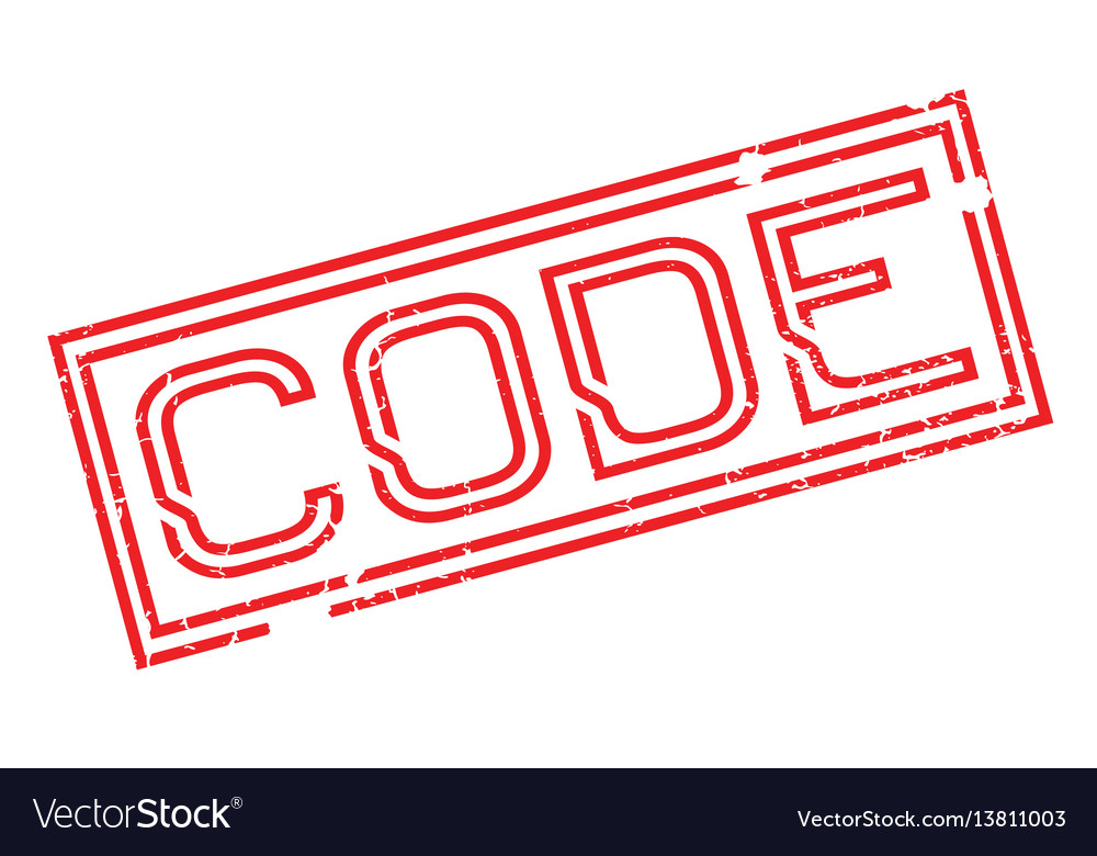 Code rubber stamp Royalty Free Vector Image - VectorStock