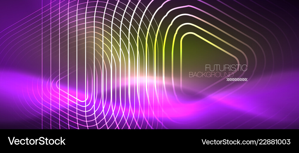 Color shiny neon lights background with abstract Vector Image