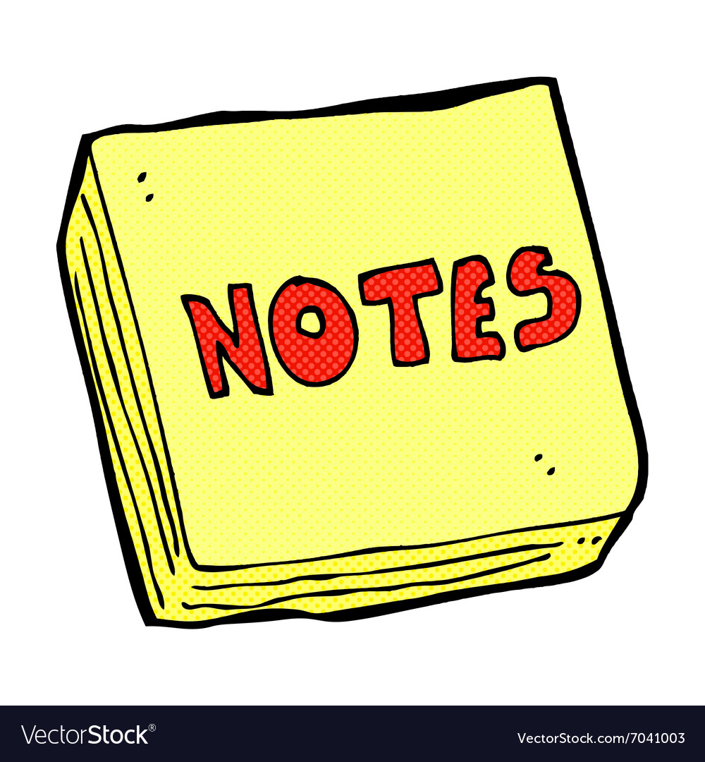 Comic cartoon notes pad Royalty Free Vector Image