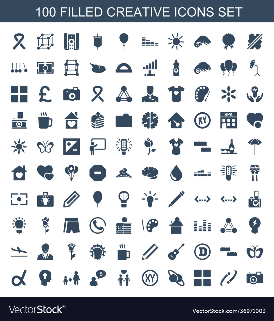 Creative icons Royalty Free Vector Image - VectorStock