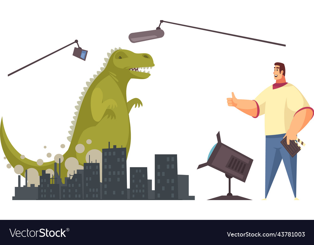 Film shooting scene Royalty Free Vector Image - VectorStock