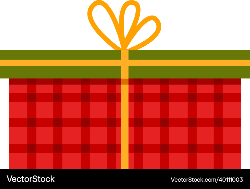 Gift box icon holiday present in wrapping paper Vector Image