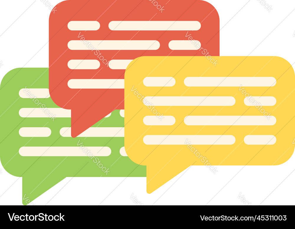 Live forum chat icon flat online business Vector Image