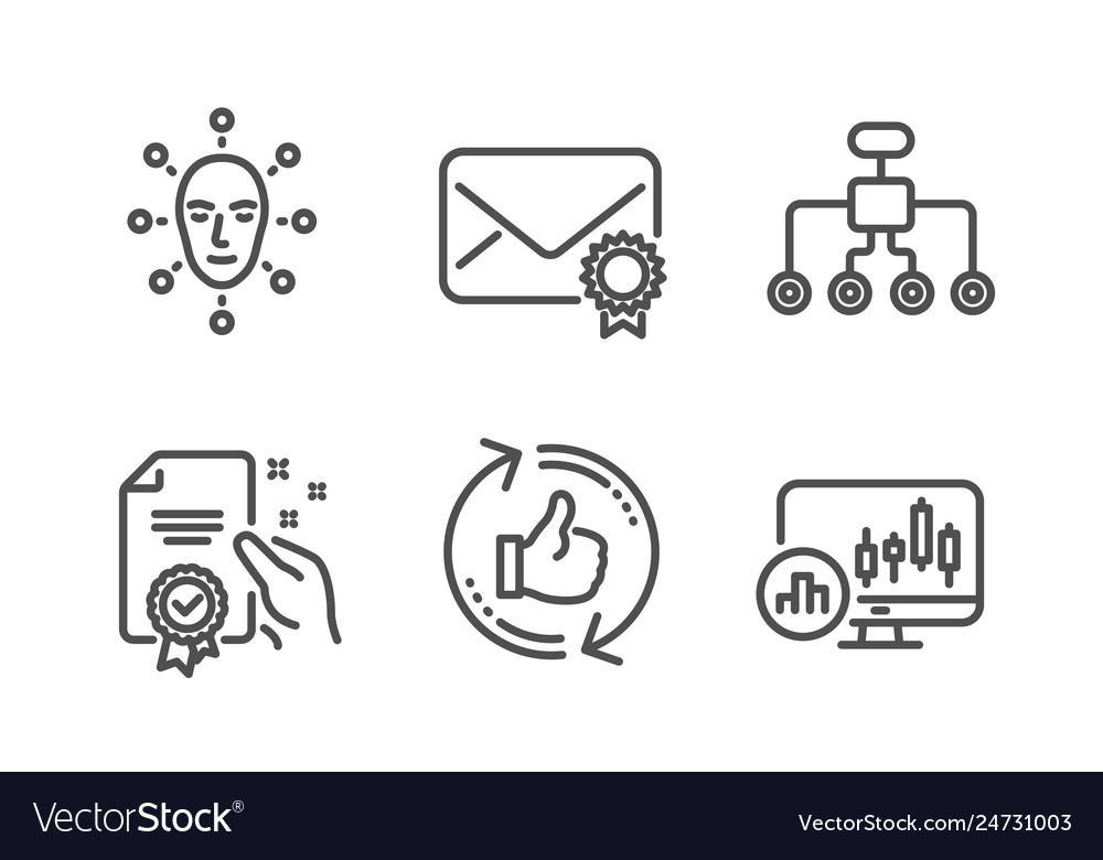 Refresh like face biometrics and restructuring Vector Image