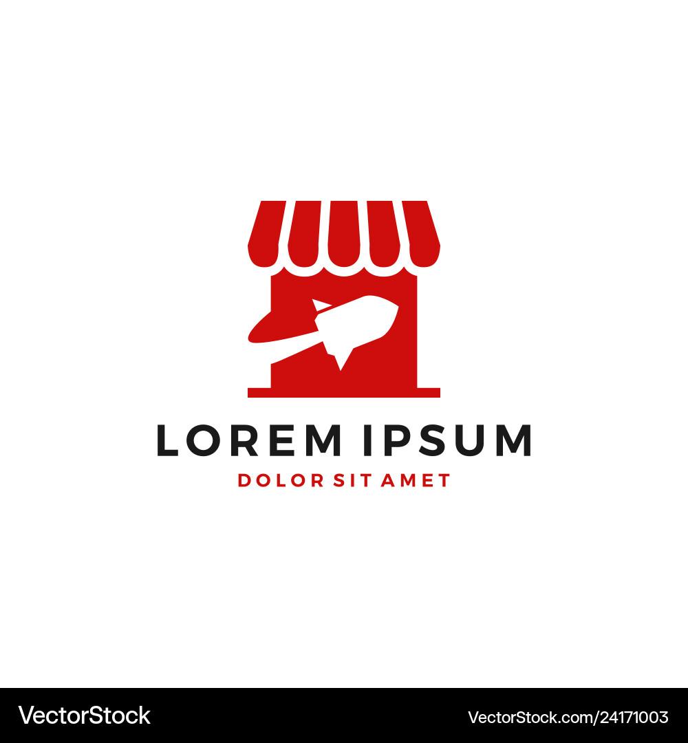 Rocket shop store logo icon download Royalty Free Vector