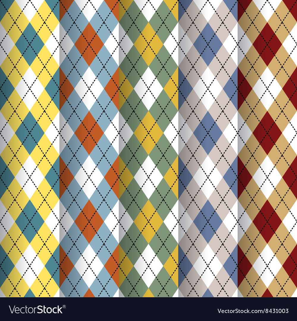 Scottish patterns set Royalty Free Vector Image