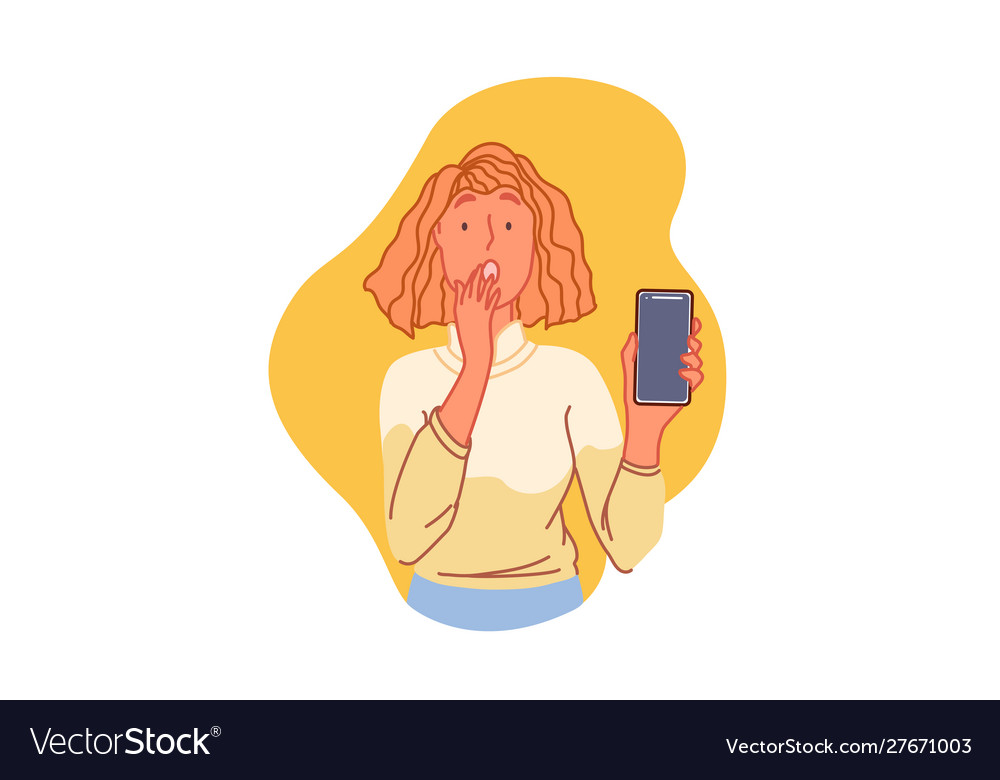Smartphone trouble technical problem concept Vector Image