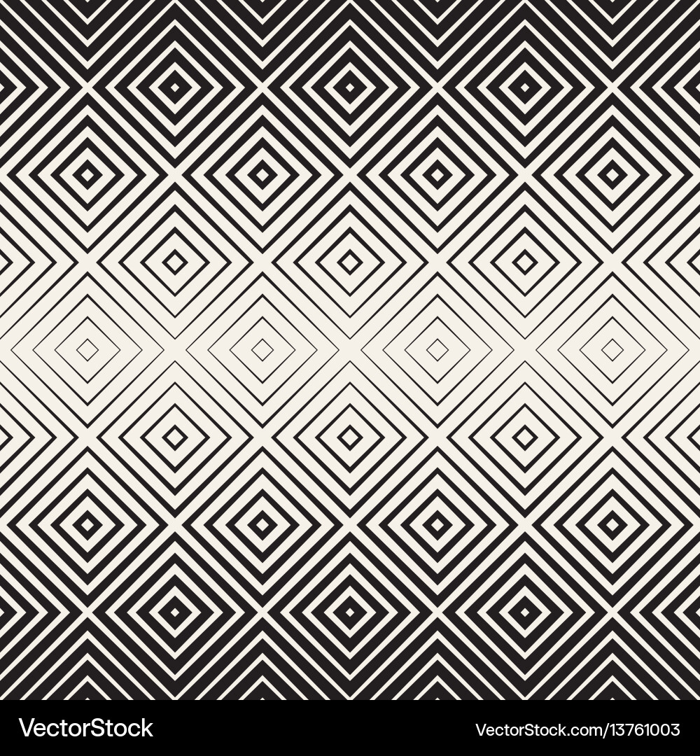 Trendy monochrome line lattice seamless Royalty Free Vector