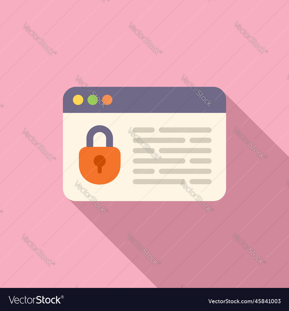 Web Ssl Certificate Icon Flat Safe Data Royalty Free Vector