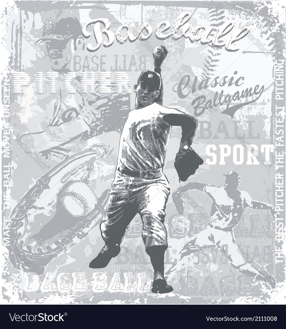 Baseball pitcher Royalty Free Vector Image - VectorStock