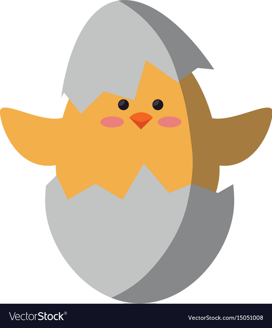 Chick egg shell Royalty Free Vector Image - VectorStock