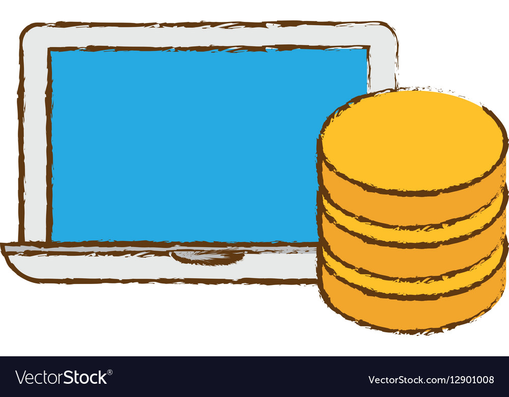 Data center storage icon image Royalty Free Vector Image