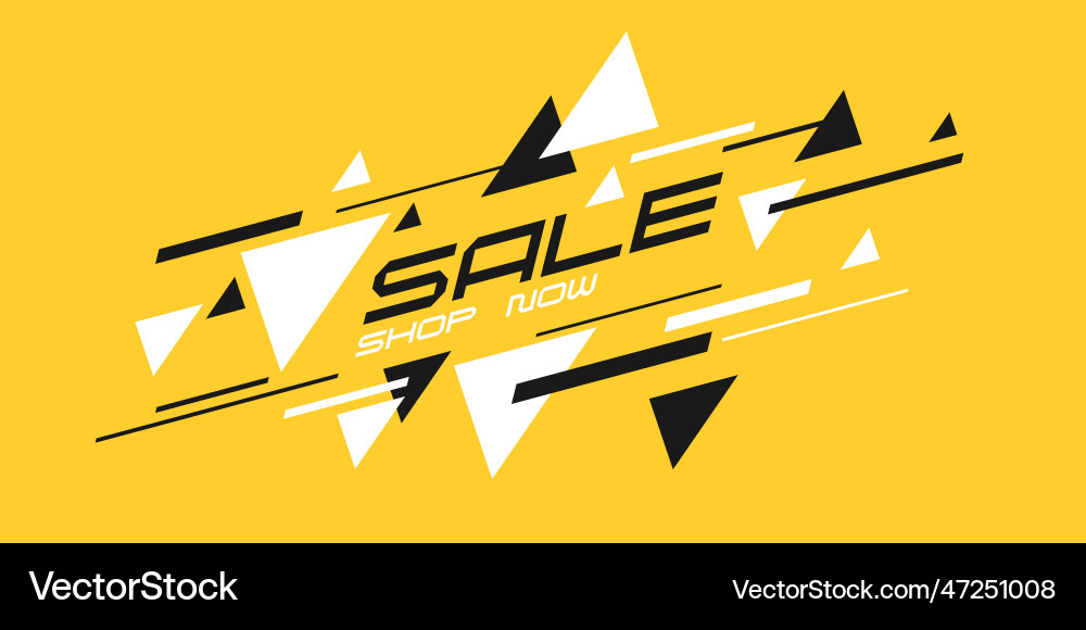 Poster sale abstract background with geometric Vector Image