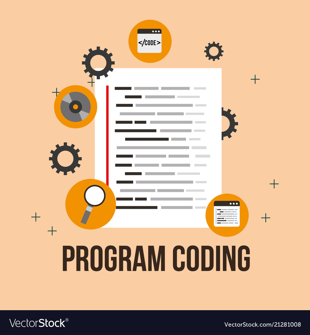 Program coding website Royalty Free Vector Image