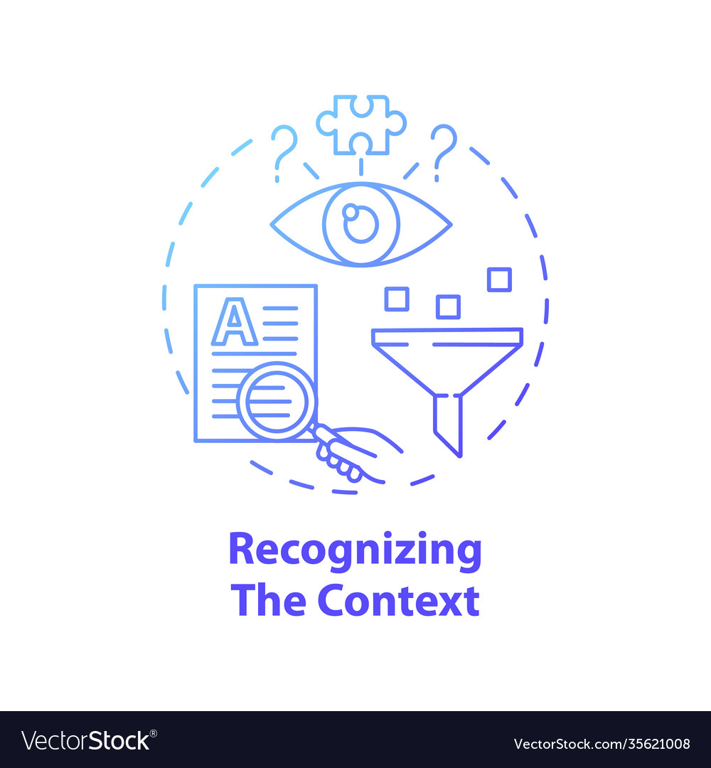 Recognizing context concept icon Royalty Free Vector Image Recognizing context concept icon Royalty Free Vector Image