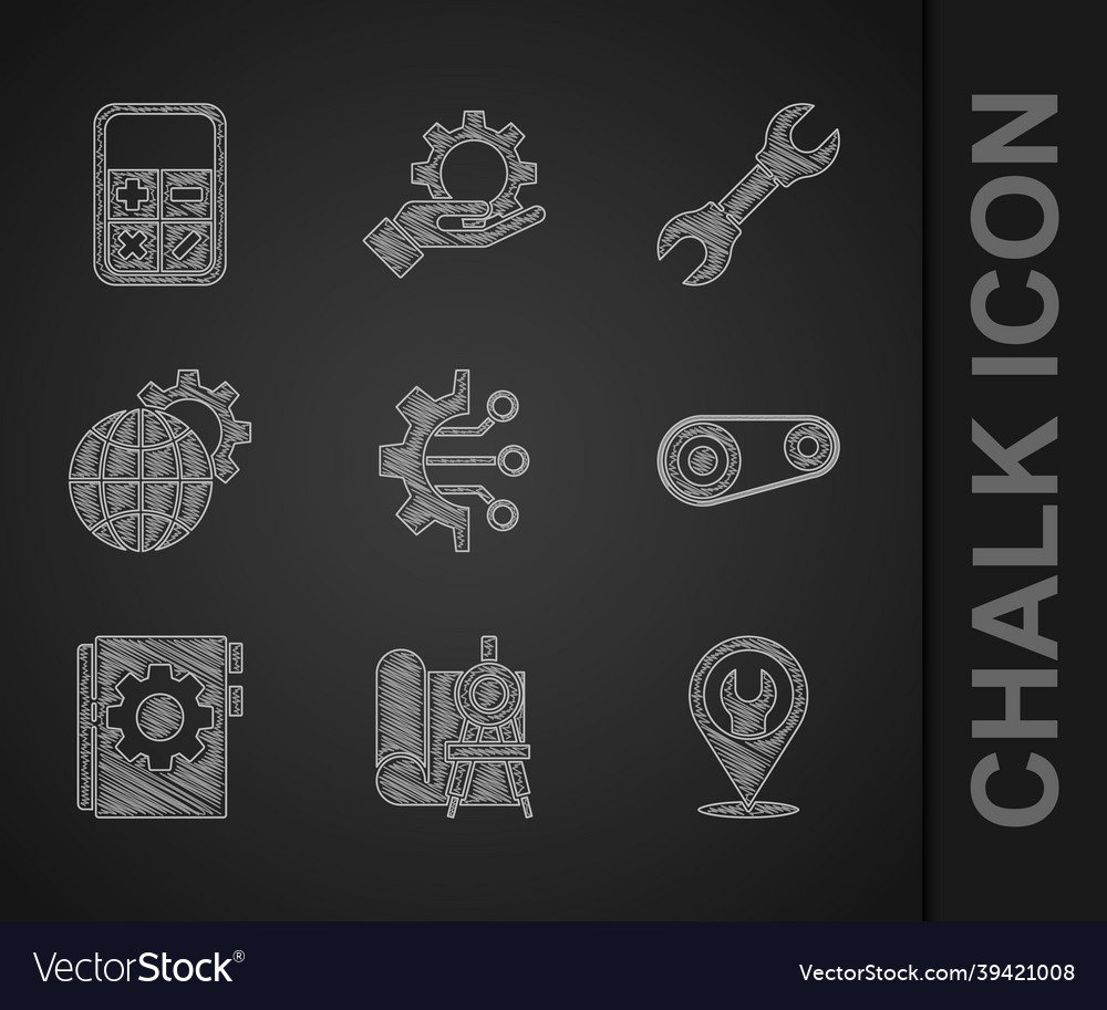 Set algorithm graphing paper and compass Vector Image