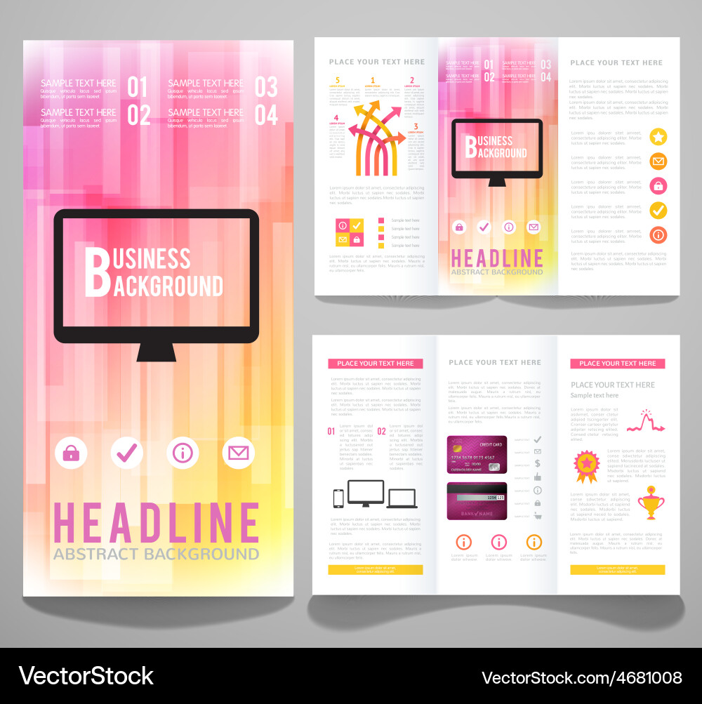 Set of abstract bright background for flyer Vector Image